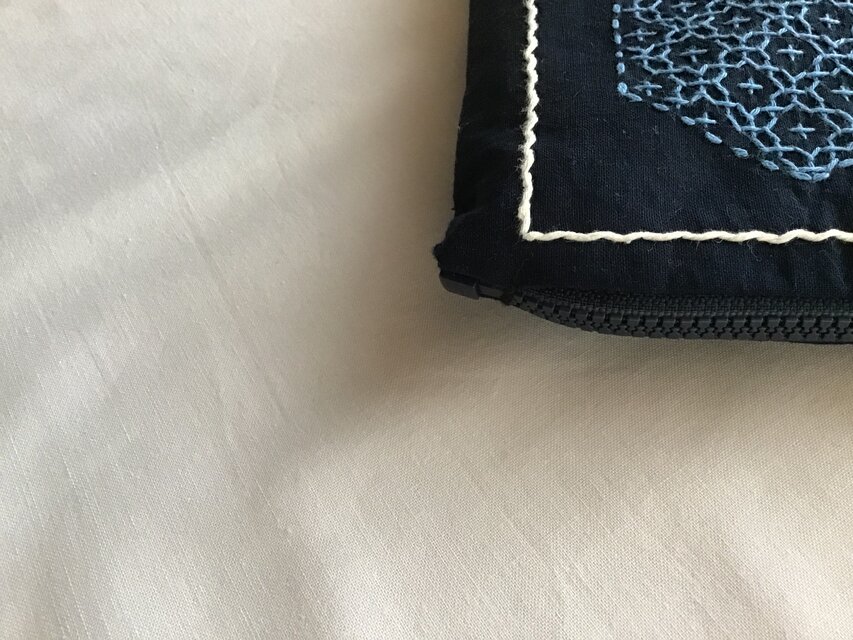 「刺し子」L字型収納ケース | iichi 日々の暮らしを心地よくするハンドメイドやアンティークのマーケットプレイス