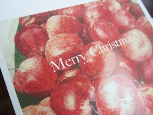 christmas ごろごろ林檎 / postcard 2枚組 | iichi 日々の暮らしを心地よくするハンドメイドやアンティークのマーケットプレイス