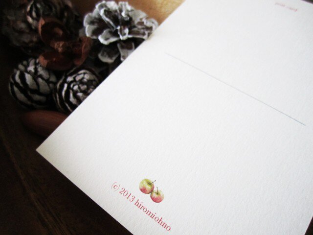 christmas ごろごろ林檎 / postcard 2枚組 | iichi 日々の暮らしを心地よくするハンドメイドやアンティークのマーケットプレイス