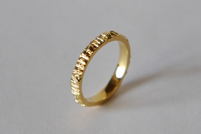 Native ring(K18GP) S ネイティブ★リング★K18★ペア★細 | Argent*Bar | ハンドメイド通販 iichi（いいち）