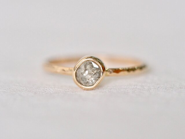 Silver Diamond Oval Ring | iichi ハンドメイド・クラフト作品・手仕事品の通販