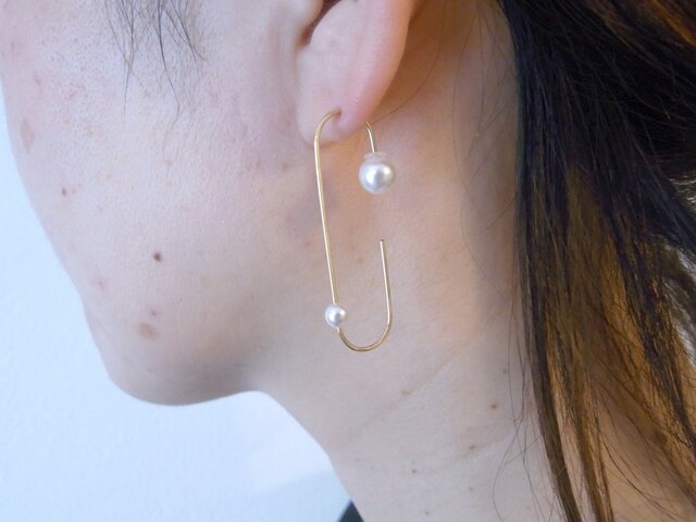 PBP-111 14kgf wire pierced earrings (orbite) | iichi 日々の暮らしを心地よくするハンドメイドやアンティークのマーケットプレイス