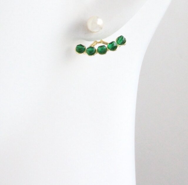 2wayハンガーピアス パール&ミモザイエロー | iichi 日々の暮らしを心地よくするハンドメイドやアンティークのマーケットプレイス