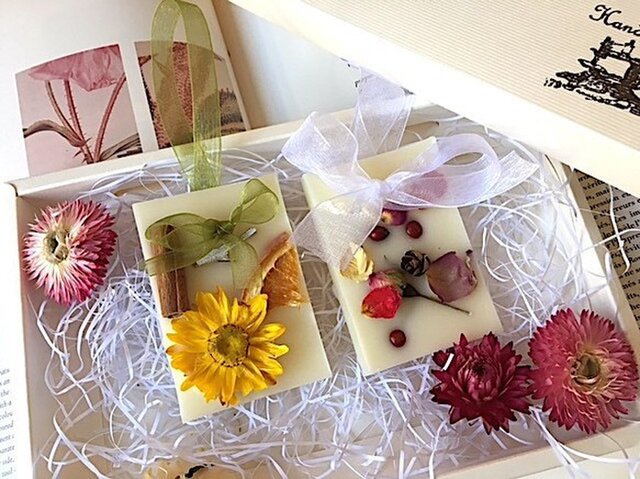 Lemongrass & Rose オーガンジーリボンのセット ワックスバー ソイ＆蜜蝋 ソイキャンドル | 渡辺かおり | ハンドメイド通販 iichi（いいち）