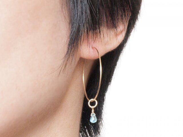 14KGF Petit Charm Hoops BL | puzzle | ハンドメイド通販 iichi（いいち）