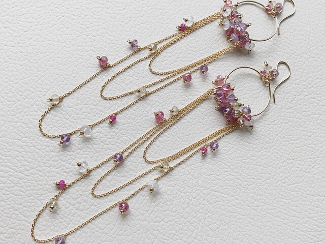 Chain earrings | aki jewelry | ハンドメイド通販 iichi（いいち）