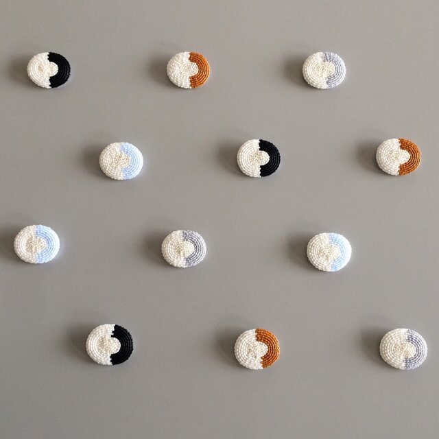 monolog オーバルブローチ AQUA | iichi ハンドメイド・クラフト作品・手仕事品の通販