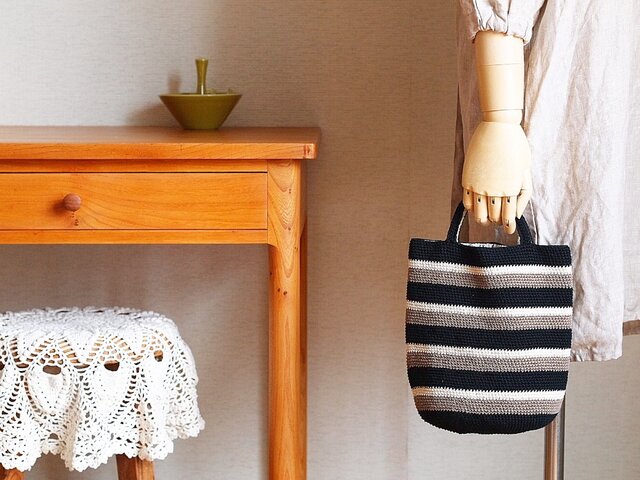 マルチボーダーのワンマイルトート | corkshoes | ハンドメイド通販 iichi（いいち）