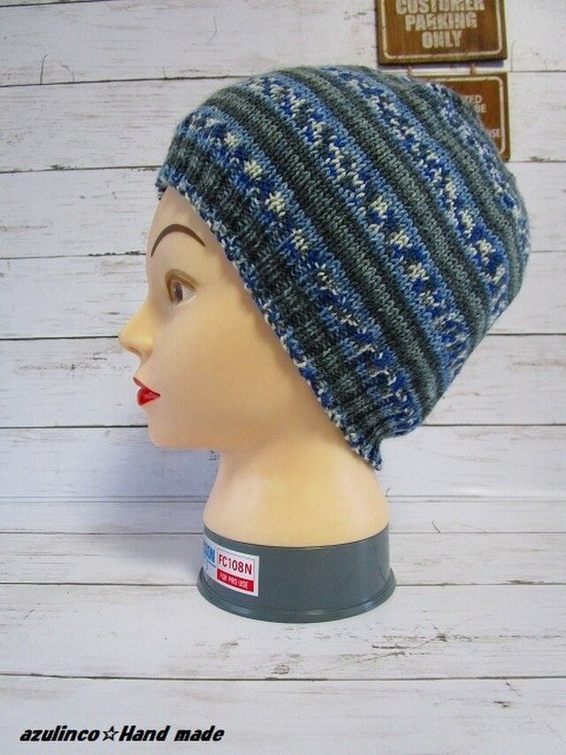 手編み帽子 Opal Mein Sockendesig 9374 | azulinco | ハンドメイド通販 iichi（いいち）