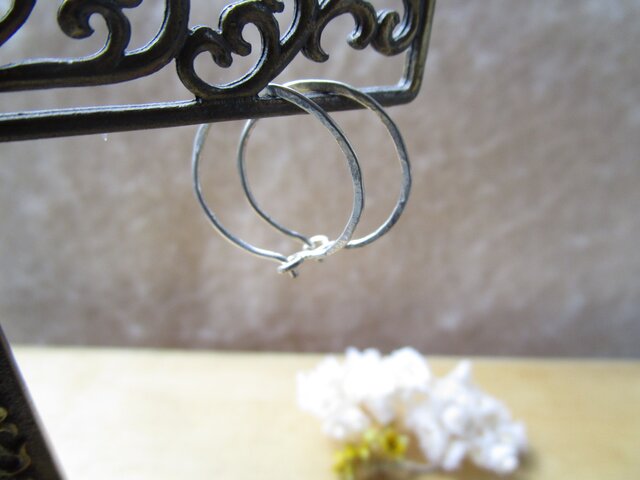 silver フープ ピアス 16mm | iichi ハンドメイド・クラフト作品・手仕事品の通販