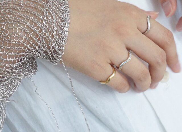 flux 波ring silver | iichi ハンドメイド・クラフト作品・手仕事品の通販