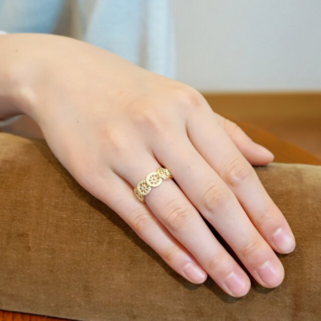 18KYGリング「limone」 | iichi ハンドメイド・クラフト作品・手仕事品の通販