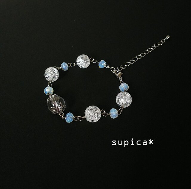 s75_SB251 バブル&Babble 水晶のチェーンブレスレット | iichi 日々の暮らしを心地よくするハンドメイドやアンティークのマーケットプレイス