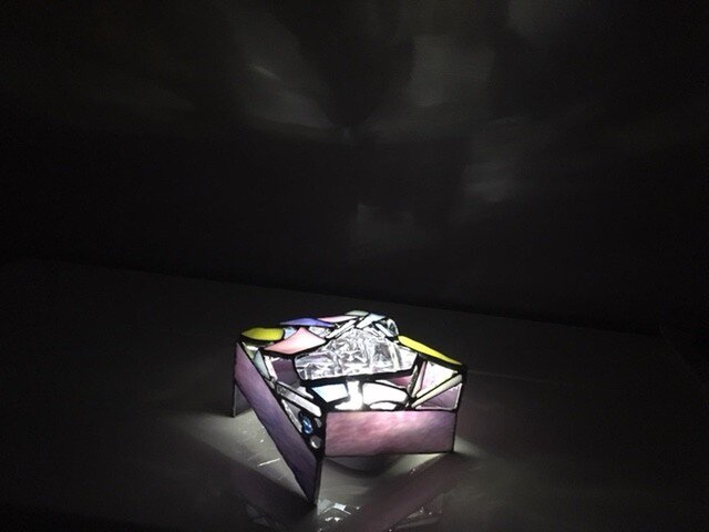 『ミッドナイト』LEDライト ピンク ガラス Bay View | iichi ハンドメイド・クラフト作品・手仕事品の通販