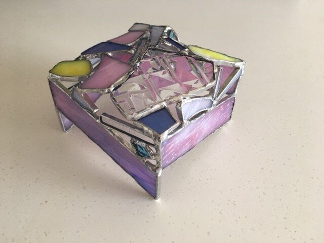 『ミッドナイト』LEDライト ピンク ガラス Bay View | iichi ハンドメイド・クラフト作品・手仕事品の通販