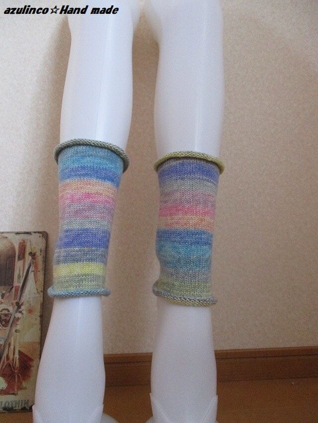 手編みレッグウォーマー ONline スーパーソックス・シルク 2172 | iichi ハンドメイド・クラフト作品・手仕事品の通販