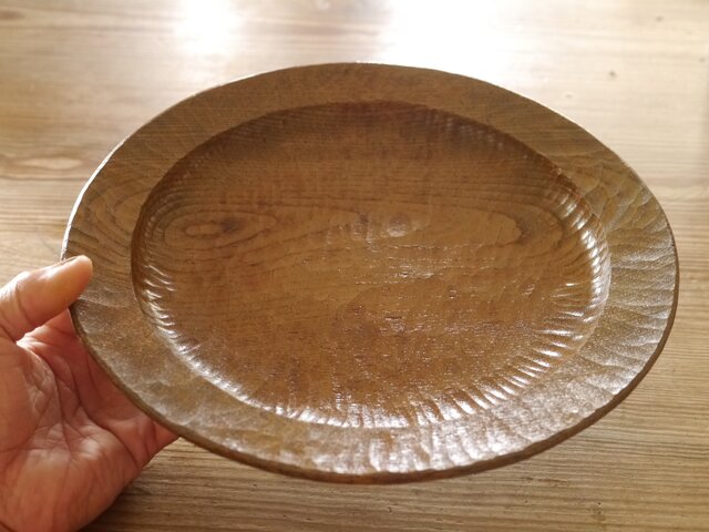 リム大皿300白茶 きはだ #0168 | iichi ハンドメイド・クラフト作品・手仕事品の通販