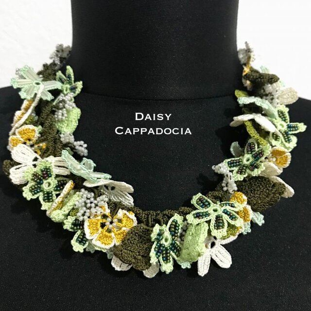 トゥーオヤ ネックレス「ビジュー」グリーン | daisy-oya | ハンドメイド通販 iichi（いいち）