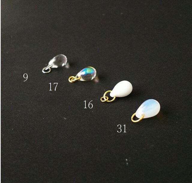d16-116【雪】しずくドロップのシンプルネックレス | iichi ハンドメイド・クラフト作品・手仕事品の通販