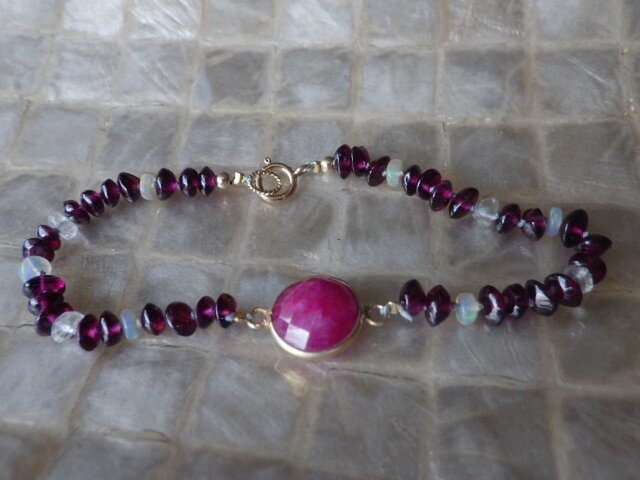 *14Kgf*Ruby&Garnet&Opal | mermaid cottage | ハンドメイド通販 iichi（いいち）