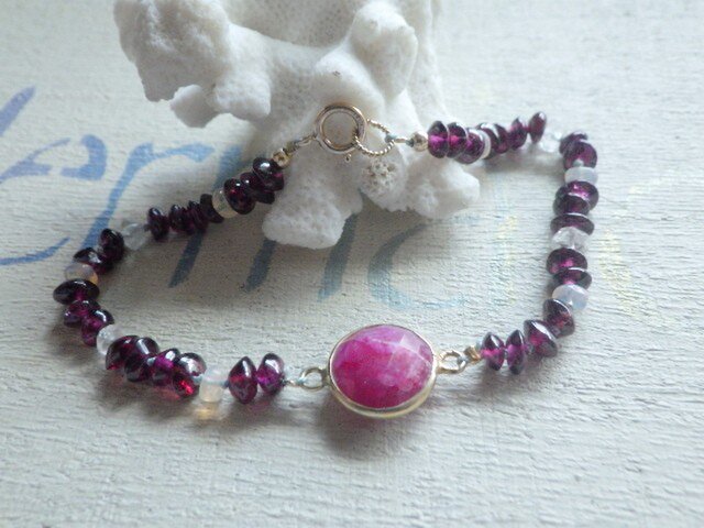 *14Kgf*Ruby&Garnet&Opal | mermaid cottage | ハンドメイド通販 iichi（いいち）