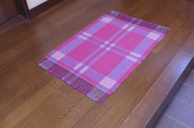 手織りマット P×P 幅53cm | iichi ハンドメイド・クラフト作品・手仕事品の通販