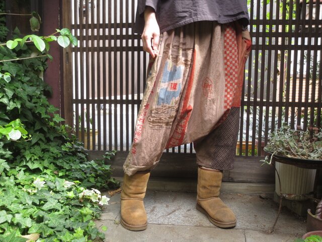 2018秋の装い☆明るくキュートなサルエルパンツ☆秋の遊び着に楽しく♪ | iichi ハンドメイド・クラフト作品・手仕事品の通販