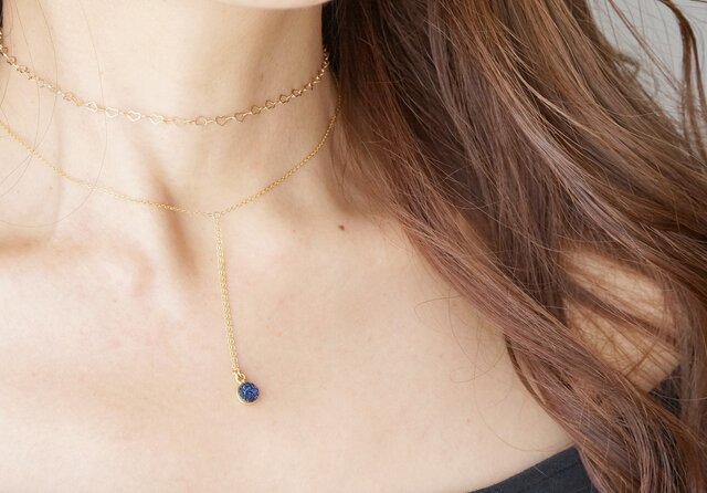 【Minimalism】14KGF Heart Chain Necklace[45cm] | iichi ハンドメイド・クラフト作品・手仕事品の通販