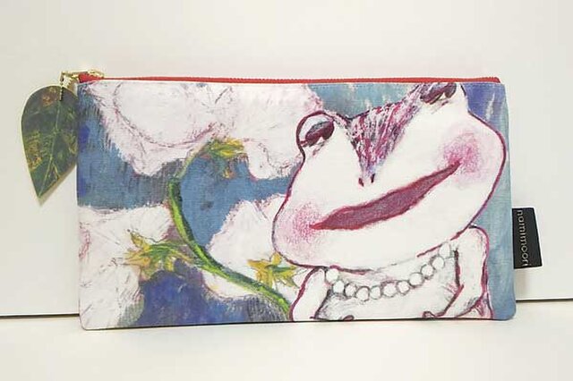 空と花と私 ポーチ | iichi ハンドメイド・クラフト作品・手仕事品の通販