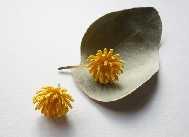 ohana no pierce yellow 10 | iichi ハンドメイド・クラフト作品・手仕事品の通販