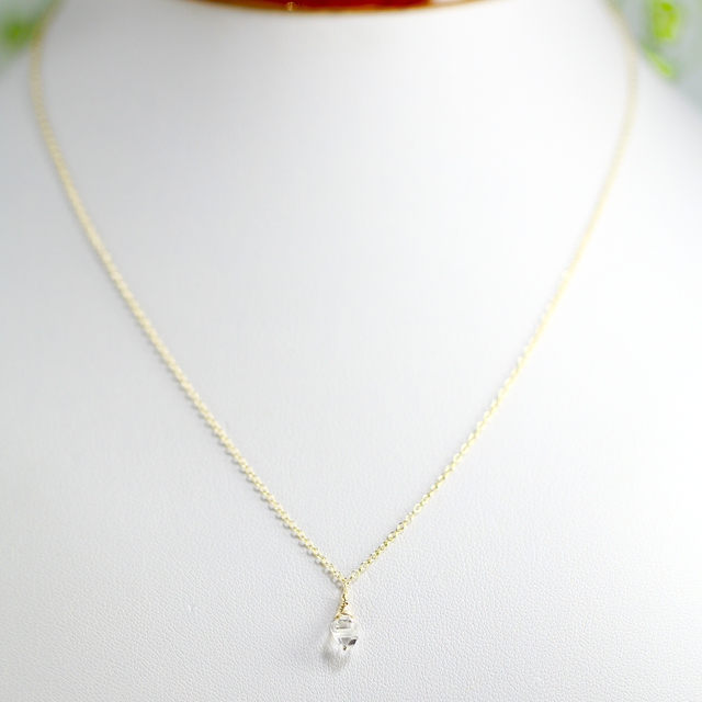 K14GF ハーキマーダイヤモンド ネックレス 1016 | iichi ハンドメイド・クラフト作品・手仕事品の通販