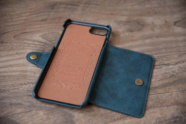 【受注製作】開閉が可能なカードケース付 iphone7/plus, 8/plus, X Xs XR,レザーケース G33 | iichi ハンドメイド・クラフト作品・手仕事品の通販
