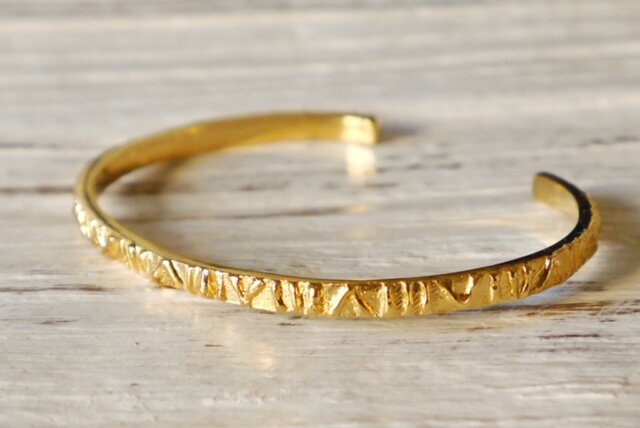 Native bangle (K22GP)★ネイティブ★バングル★シルバー★細★K18 | iichi 日々の暮らしを心地よくするハンドメイドやアンティークのマーケットプレイス