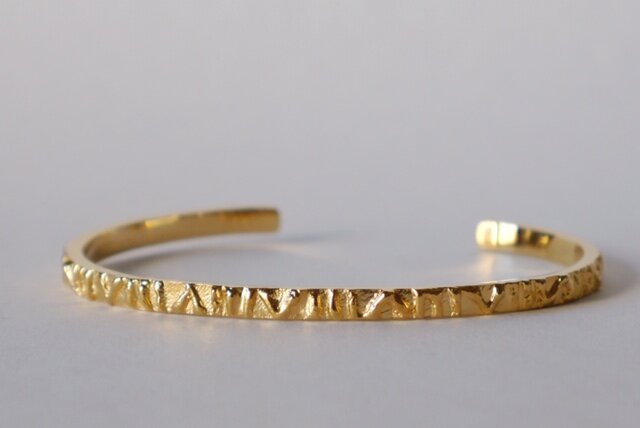 Native bangle (K22GP)★ネイティブ★バングル★シルバー★細★K18 | iichi 日々の暮らしを心地よくするハンドメイドやアンティークのマーケットプレイス