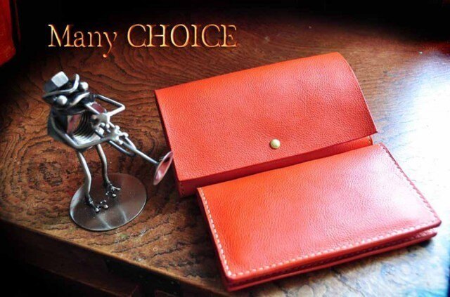 イタリアンオイルレザー・アリゾナ・通帳ケース・オレンジ | iichi ハンドメイド・クラフト作品・手仕事品の通販