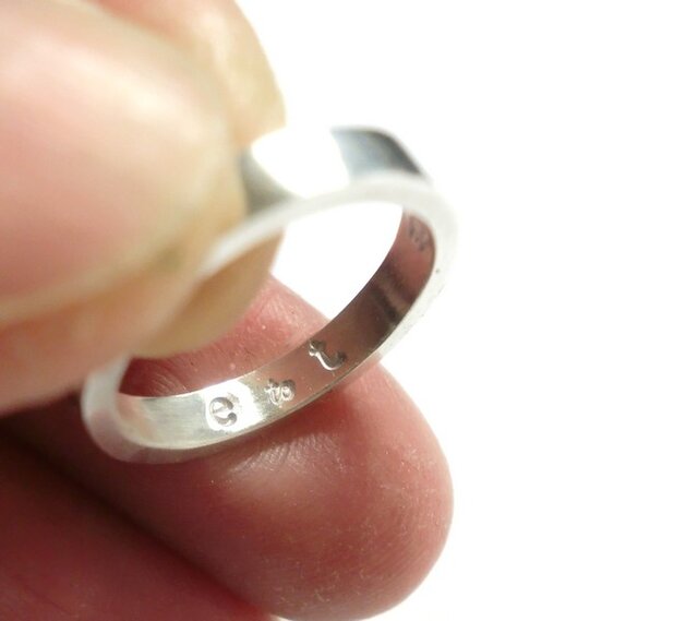 平打ちシルバーペアリング3mm幅 | iichi 日々の暮らしを心地よくするハンドメイドやアンティークのマーケットプレイス