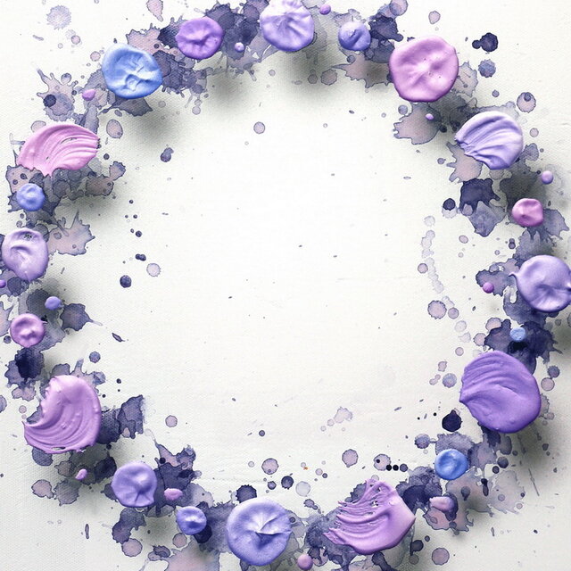 浮遊する筆触 【Layer 19012】 S4号 33 x 33cm | iichi 日々の暮らしを心地よくするハンドメイドやアンティークのマーケットプレイス