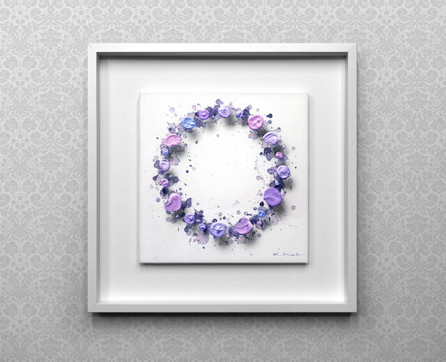 浮遊する筆触 【Layer 19012】 S4号 33 x 33cm | iichi 日々の暮らしを心地よくするハンドメイドやアンティークのマーケットプレイス