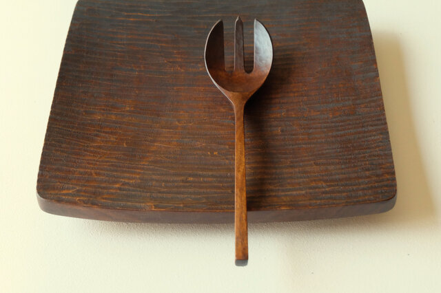 山桜の木のサービスフォーク (type-SU) | iichi ハンドメイド・クラフト作品・手仕事品の通販