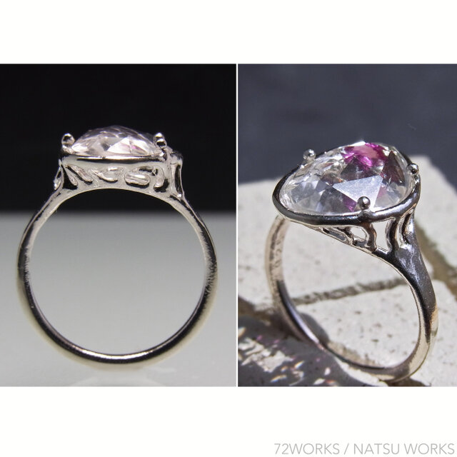 クォーツとルビーの指輪 Quartz and Ruby Ring | iichi ハンドメイド・クラフト作品・手仕事品の通販