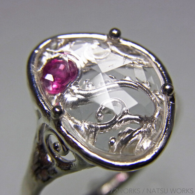 クォーツとルビーの指輪 Quartz and Ruby Ring | iichi ハンドメイド・クラフト作品・手仕事品の通販