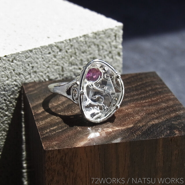 クォーツとルビーの指輪 Quartz and Ruby Ring | iichi ハンドメイド・クラフト作品・手仕事品の通販