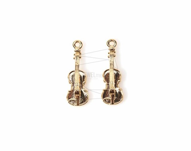 PDT-683-G【2個入り】バイオリンチャーム,Violin Charm/8mm x 21mm | iichi ハンドメイド・クラフト作品・手仕事品の通販