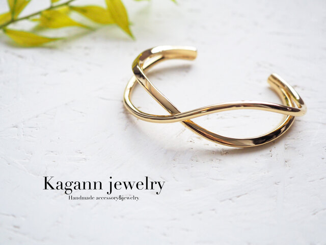 【受注製作】infinity Bangle 〈silver 925/ゴールドカラー/K18GP〉 | Kagann jewelry | ハンドメイド通販 iichi（いいち）