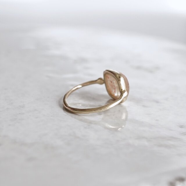 Sun stone ring [OP731K10YG] | iichi ハンドメイド・クラフト作品・手仕事品の通販