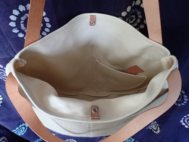 麻と帆布の丸型トートバッグ jooth (ジョース） | iichi ハンドメイド・クラフト作品・手仕事品の通販