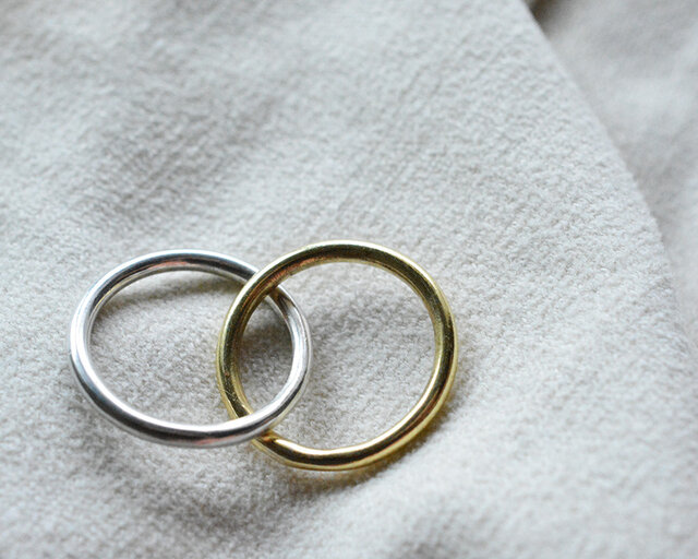 シルバー＆真鍮リング twin | iichi ハンドメイド・クラフト作品・手仕事品の通販
