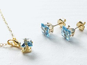 square swiss blue topaz | iichi 日々の暮らしを心地よくするハンドメイドやアンティークのマーケットプレイス