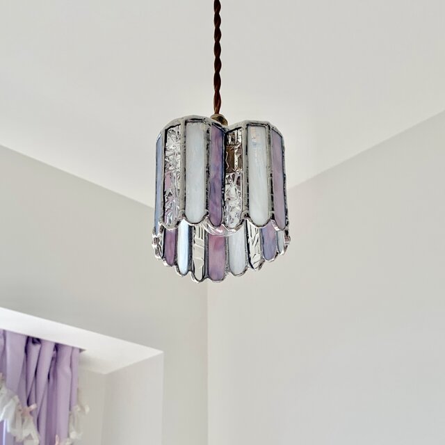 『ヒーリング ナイト』ライラック＆ホワイト BayView | iichi ハンドメイド・クラフト作品・手仕事品の通販