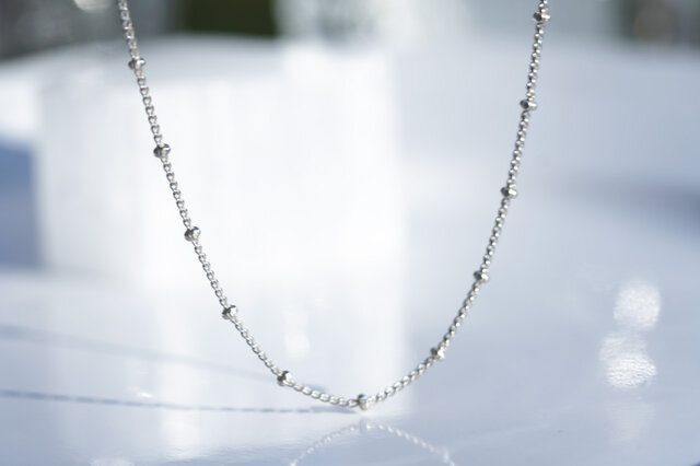 SILVER925 *ステーションチェーンネックレス 40cm | iichi ハンドメイド・クラフト作品・手仕事品の通販
